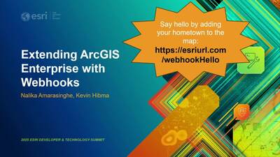 Extending ArcGIS Enterprise with Webhooks - Esri Videos: GIS, Events, ArcGIS Products & Industries