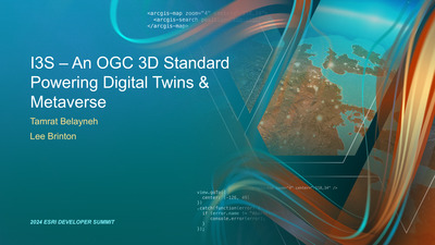 I3S: An OGC 3D Standard Powering Digital Twins & Metaverse - Esri Videos: GIS, Events, ArcGIS ...