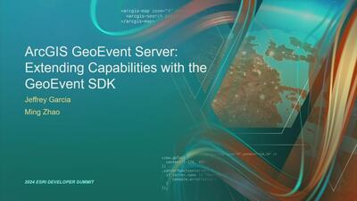 ArcGIS GeoEvent Server: Extending Capabilities with the SDK - Esri Videos: GIS, Events, ArcGIS ...