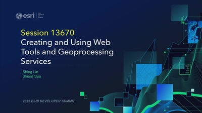 Creating and Using Web Tools and Geoprocessing Services - Esri Videos: GIS, Events, ArcGIS ...