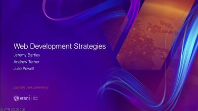 Web Development Strategies - Esri Videos: GIS, Events, ArcGIS Products & Industries