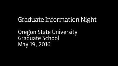 What is graduate school and how to apply - OSU MediaSpace