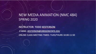 Sp20 NMC 484 class lecture wk1 day2 (4/2) - OSU MediaSpace