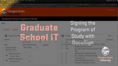 Program of study docusign tutorial - OSU MediaSpace
