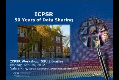 ICPSR-50 Years of Data Sharing - OSU MediaSpace