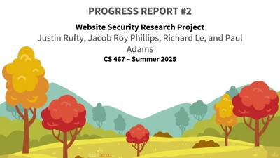 Website Security Research Project - Progress Report 2 - OSU MediaSpace