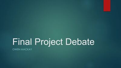 Final Project Debate - OSU MediaSpace