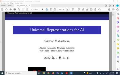 AI Seminar 25 - Sridhar Mahadevan - OSU MediaSpace