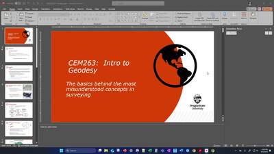 CEM263: Intro to Geodesy - OSU MediaSpace
