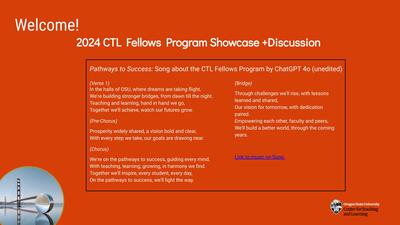 CTL Fellows Program Spring 2024 Showcase & Discussion - OSU MediaSpace