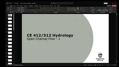 CE 412-512 - Lecture 12 - OSU MediaSpace