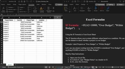 Microsoft Excel Formulas Demonstration - OSU MediaSpace