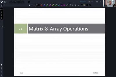Matrix & Array Operations - OSU MediaSpace