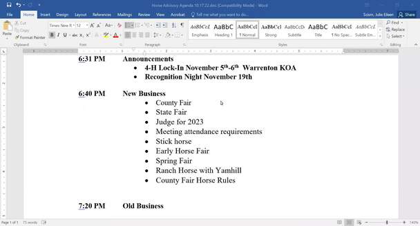 Horse Advisory Meeting - OSU MediaSpace