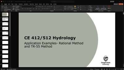 CE 412-512 - Lecture 8 - OSU MediaSpace