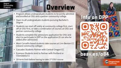 Degree Partnership Program Webinar - Maximizing Opportunities while at OSU with our Community ...