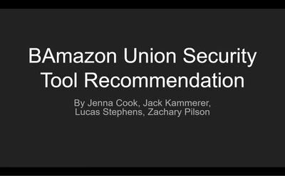 Part 1: BAmazon Union Security Tool Recommendation - OSU MediaSpace