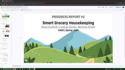 CS467 Smart Grocery Housekeeping Spring 2024 Progress Report #2 - OSU MediaSpace