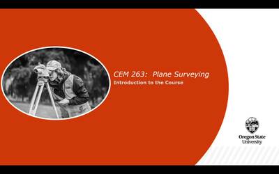 CEM263: Introduction to the Course - OSU MediaSpace