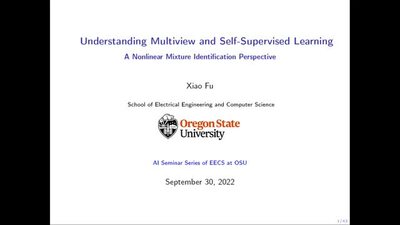 AI Seminar 26 - Xiao Fu - OSU MediaSpace