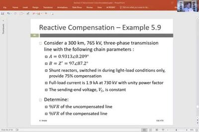ESE 470 - Energy Distribution Systems - Remote Class Meeting - OSU MediaSpace