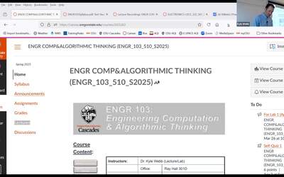 ENGR 103 - Class 1 - 03/31/25 - OSU MediaSpace