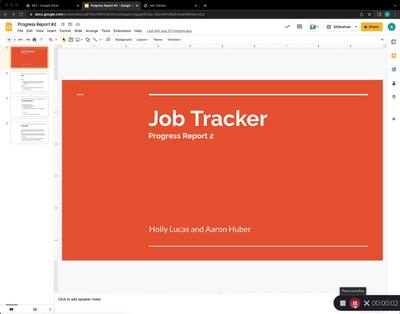 Job Tracker - Progress Report #2 - OSU MediaSpace