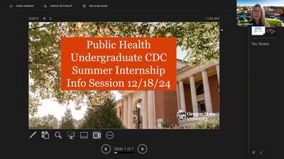 CDC Summer Internship Informational Session - OSU MediaSpace