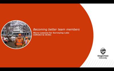 CEM263 Team Building Microlesson Week 1 - OSU MediaSpace