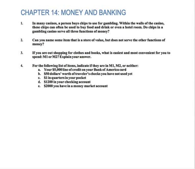  4 Main Functions Of Money Functions Of Money 2022 10 24