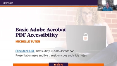 2022 | Basic Adobe Acrobat PDF Accessibility - Michelle Tuten - Clemson University