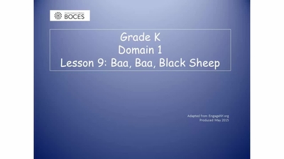 Lesson 9 Read Aloud Video: Baa, Baa, Black Sheep - Oneida Herkimer ...