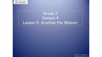 Lesson 4 Read Aloud Video: Arachne The Weaver - Oneida Herkimer Madison ...