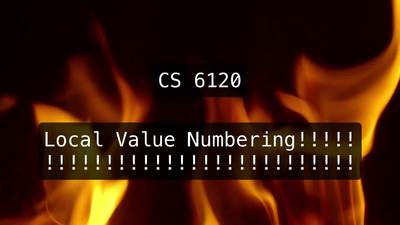 CS 6120: Lesson 3: Local Value Numbering - Video on Demand