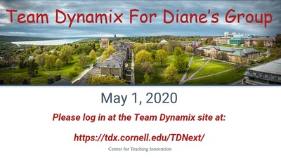 Team Dynamix Training for Diane's Group: May 1, 2020 Take 2 - Video on Demand