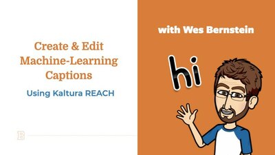 Kaltura REACH - How to Create and Edit Machine Generated Captions v 2 - Mediaspace at Bucknell