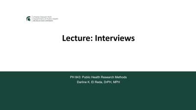 Lecture_Interviews - MSU MediaSpace