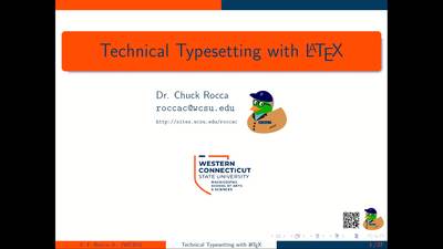 Introduction to MAT 186: Technical Typesetting with LaTeX - MediaSpace@WCSU