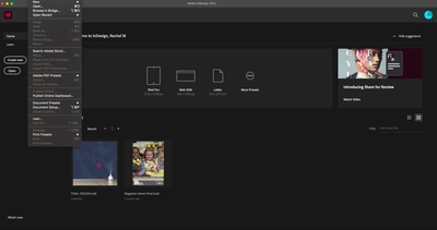 Adobe Indesign setting up a workspace and document - mmutube