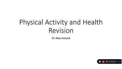Physical Activity and Health revision lecture - mmutube