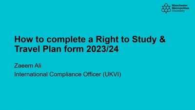 How to complete a Right to Study form 2023/24 - mmutube