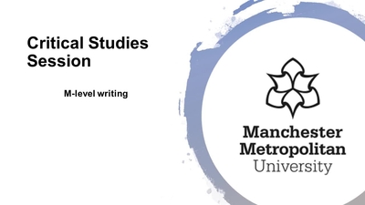 Critical Studies - Masters Level Writing - mmutube