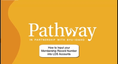 How to Input your Membership Record Number into your LDS Account - BYU ...