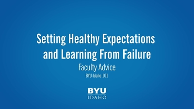 Faculty Advice- Setting Healthy Expectations and Learning from Failure ...