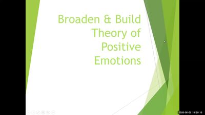 Broaden and Build Theory of Positive Emotions - BYU-Idaho