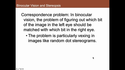 Correspondence Problem and Binocular Vision - BYU-Idaho