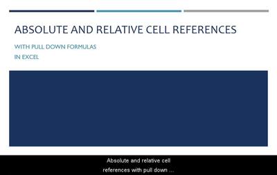7_Absolute and Relative Cell References - BYU-Idaho