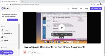 How to Upload Documents For Self Check Assignments - Google Chrome 2022 ...