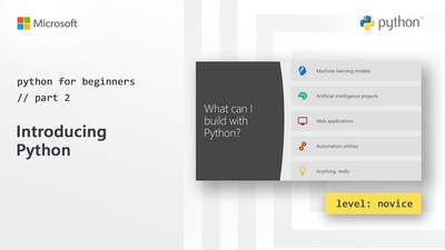 Introducing Python | Python for Beginners [2 of 44] - BYU-Idaho