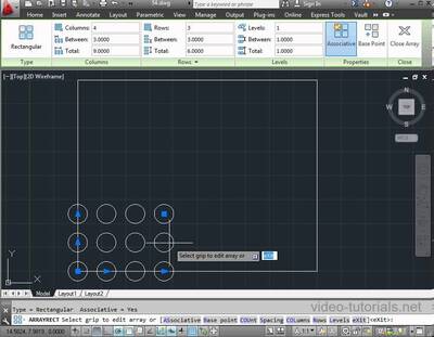 Creating rectangular arrays (linear patterns) AutoCAD Tutorials - BYU-Idaho